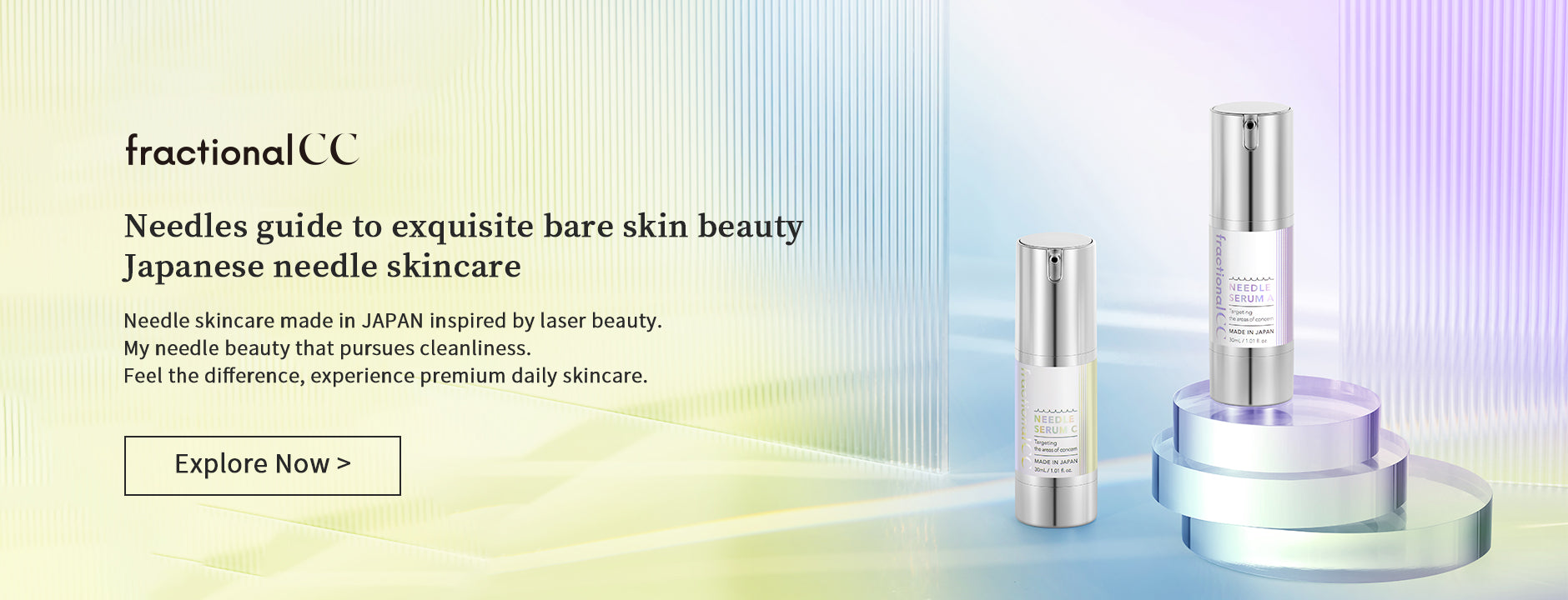 fractional CC Needle skincare made in JAPAN inspired by laser beauty
